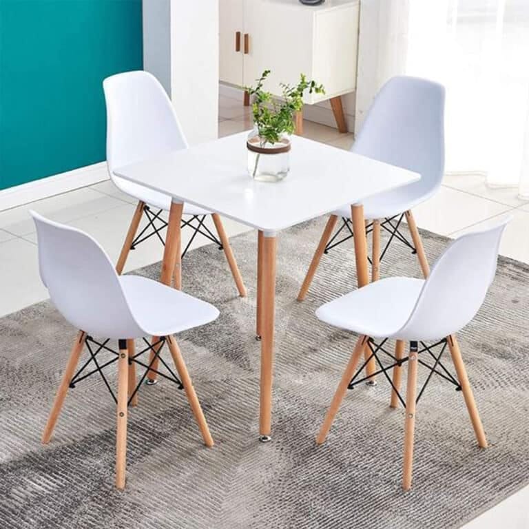 Comedor Eames 4 sillas clásicas – Mesa cuadrada - nianideco